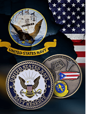 US Navy Challenge Coins | Design at Your Will | GS-JJ