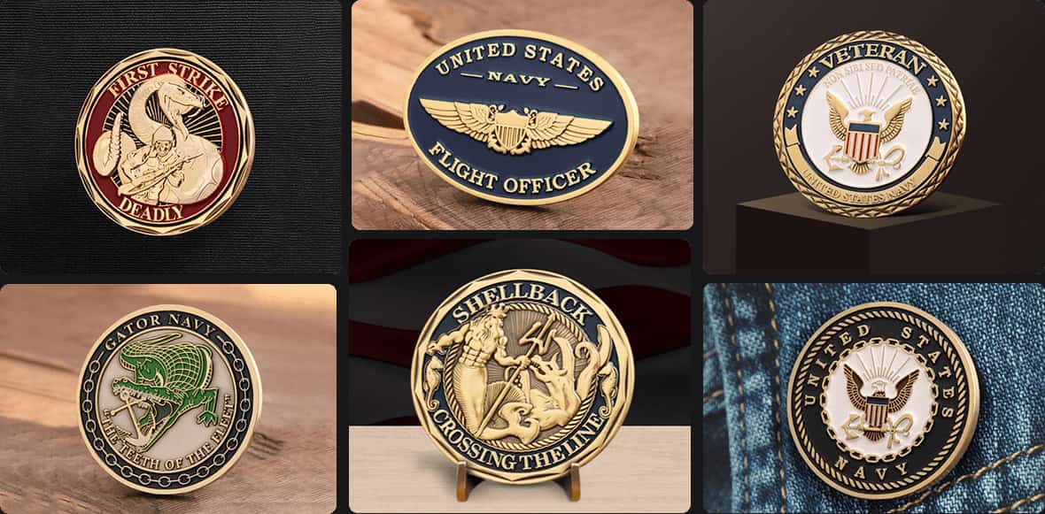 US Navy Challenge Coins | Design at Your Will | GS-JJ